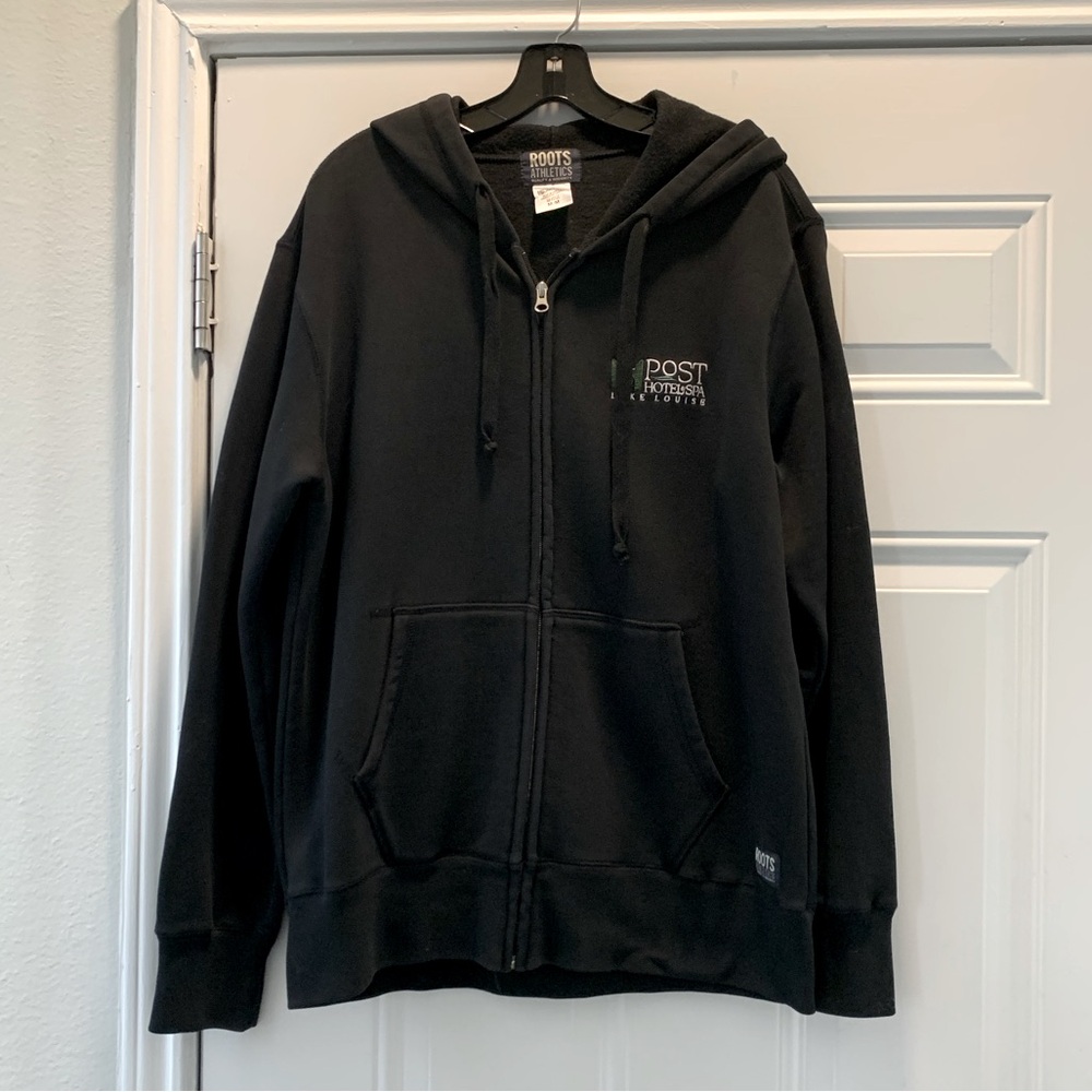 New Roots Lake Louise Black Hoodie Embroidered Logo P… - Gem